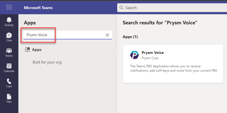 Microsoft Teams Setup – Prysm Voice Knowledgebase